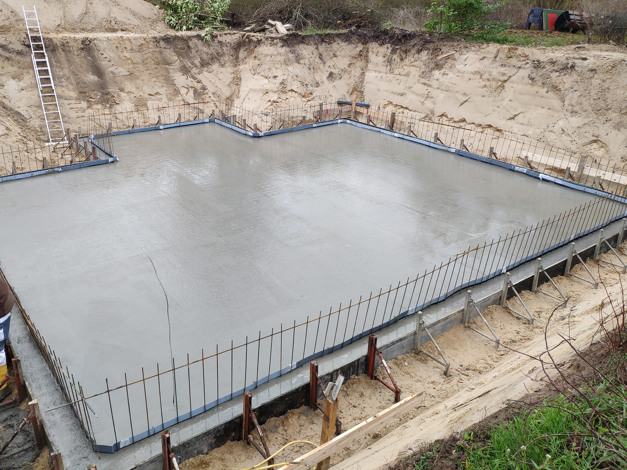 Die Fundamentplatte ist fertig - Haus am See Bau-Blog